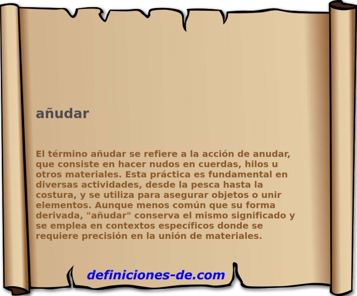 Significado de «añudar»