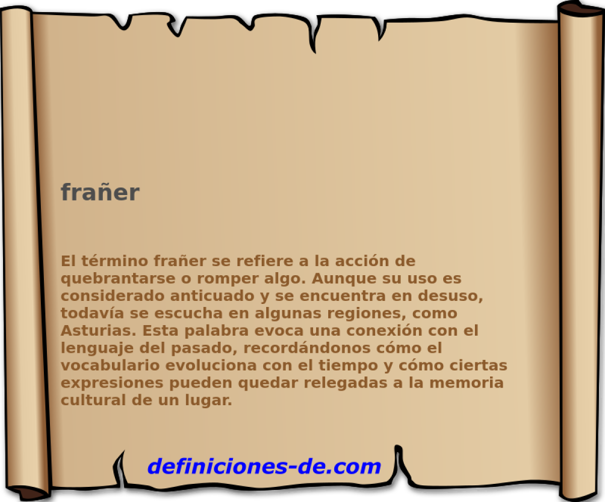 Significado de «frañer»