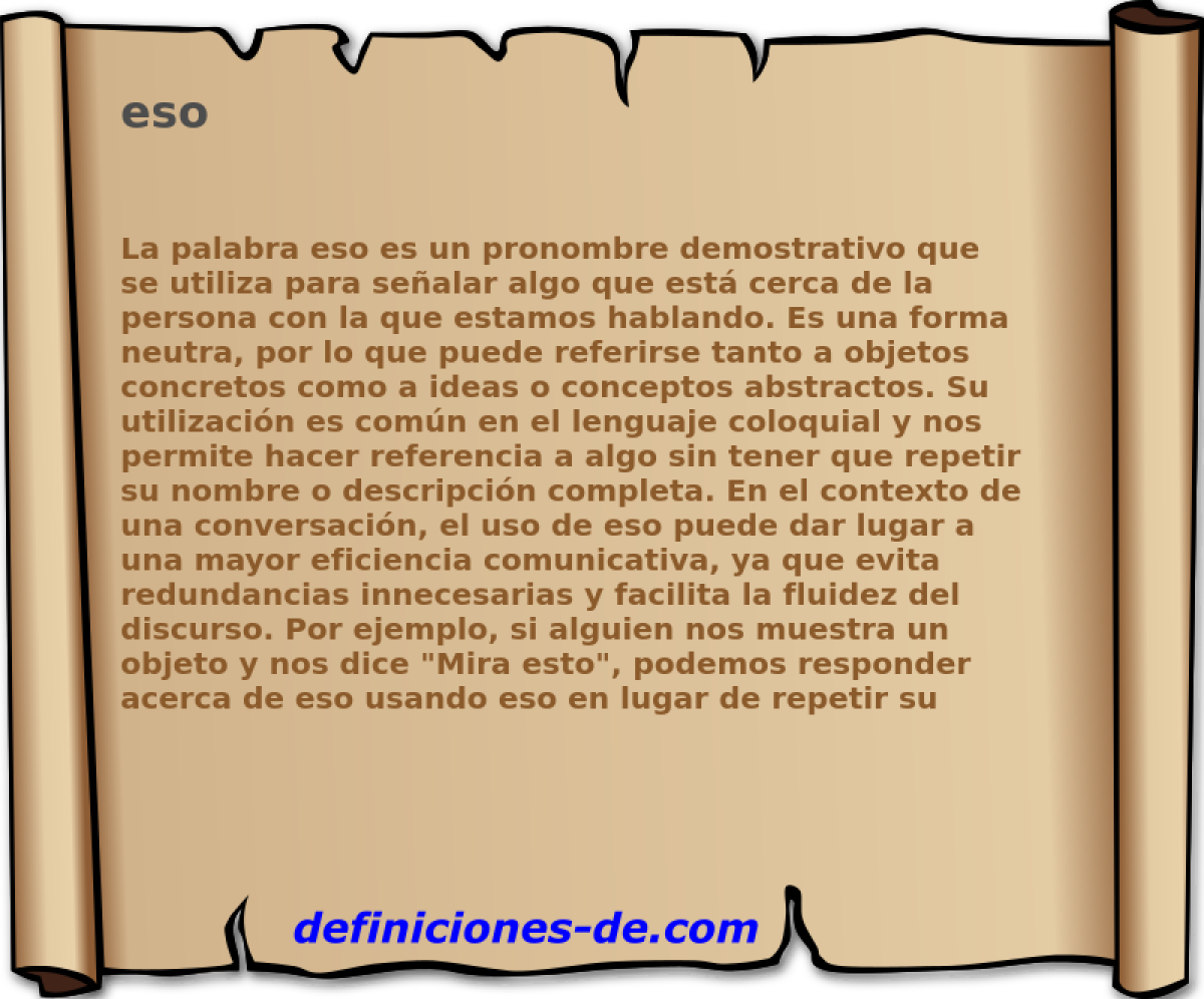 Significado De eso Significado De eso
