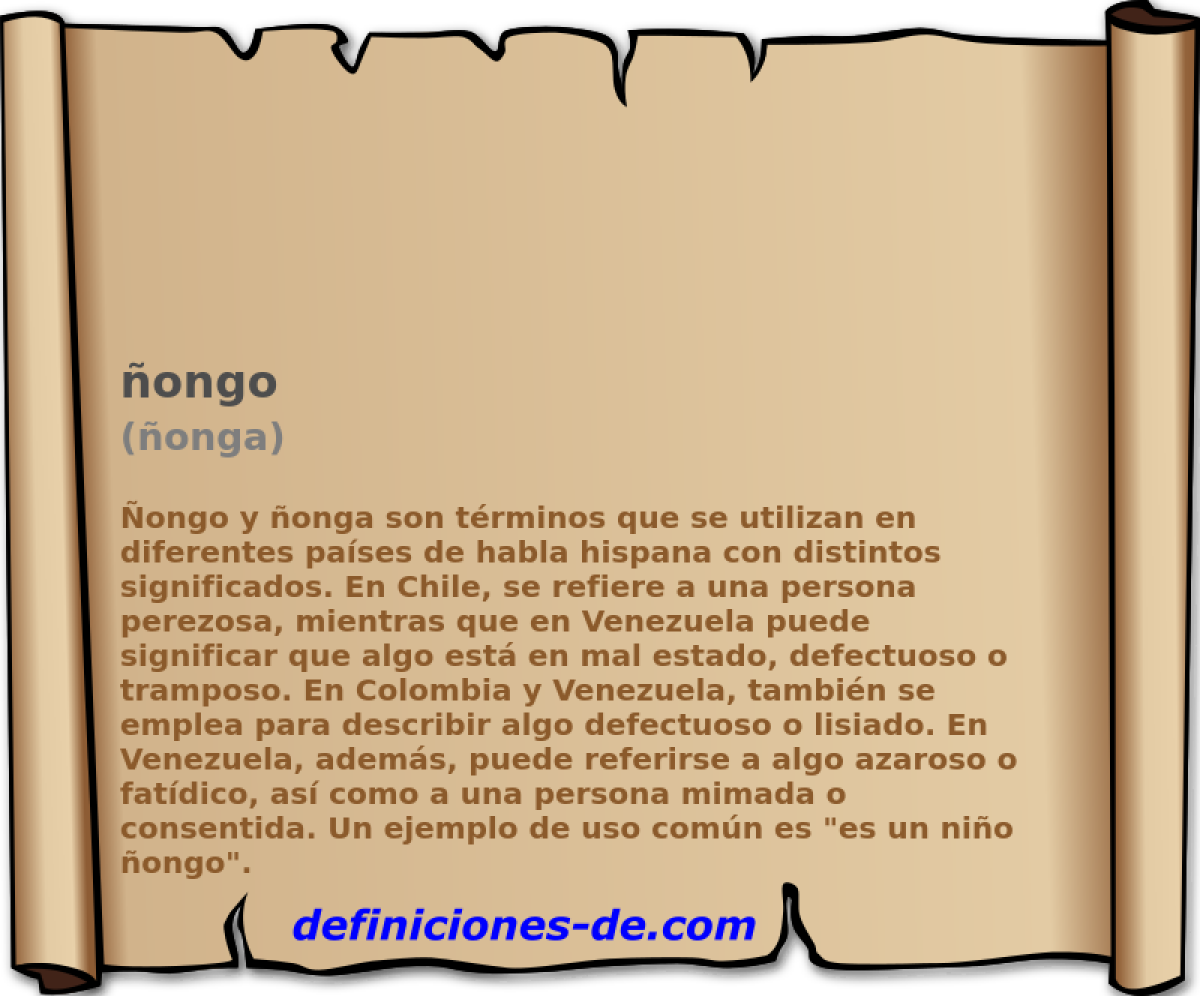 Significado de «ñongo (ñonga)»
