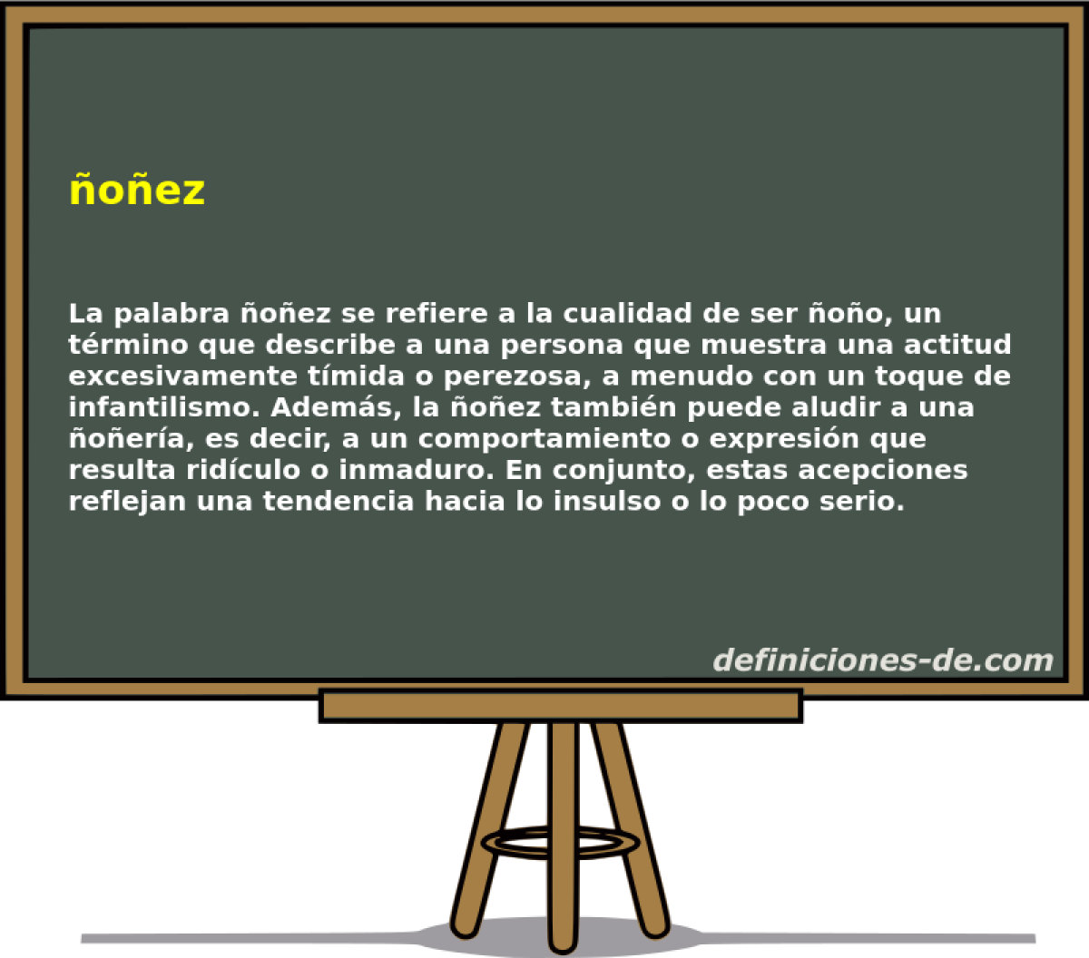 Significado de «ñoñez»