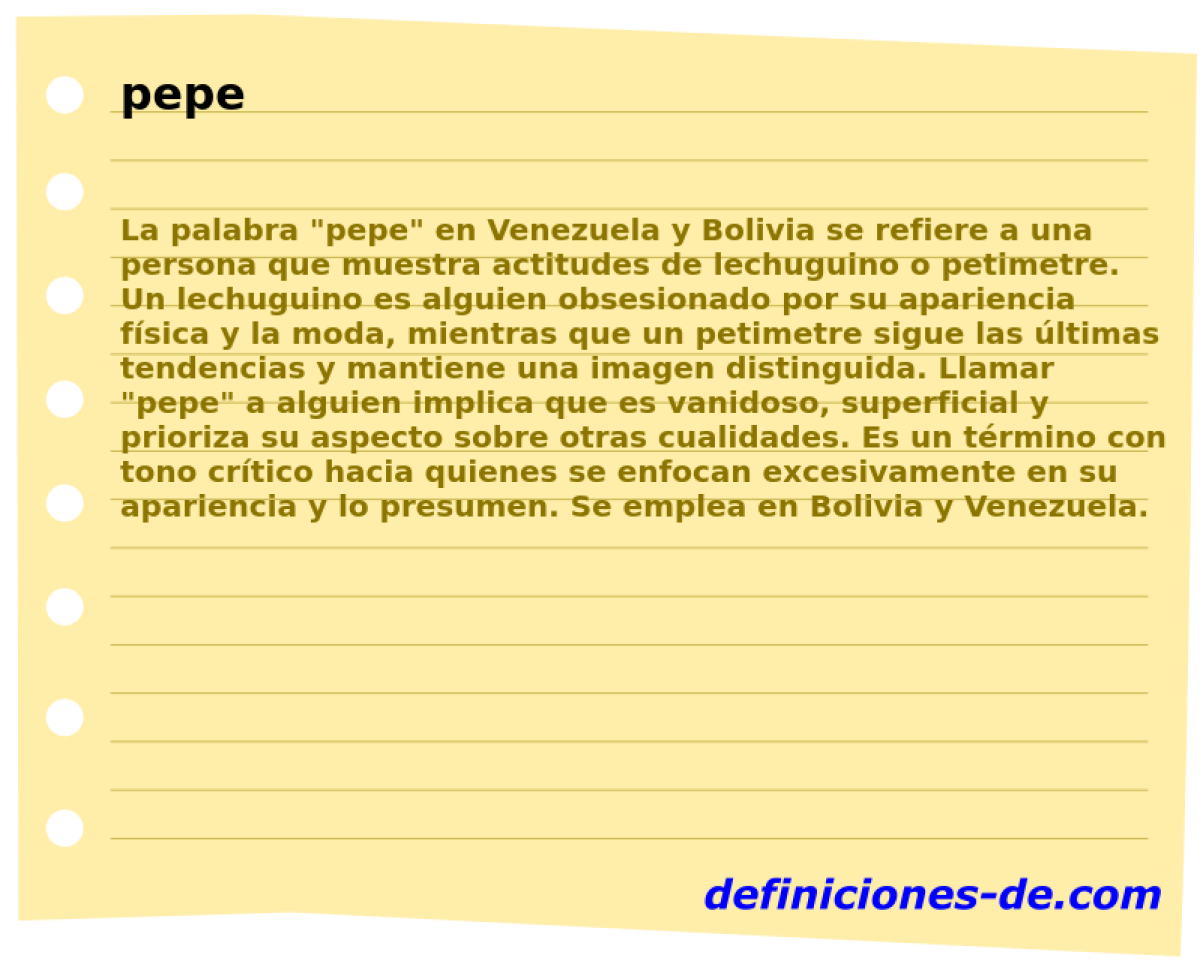 Pepe | Significado de pepe