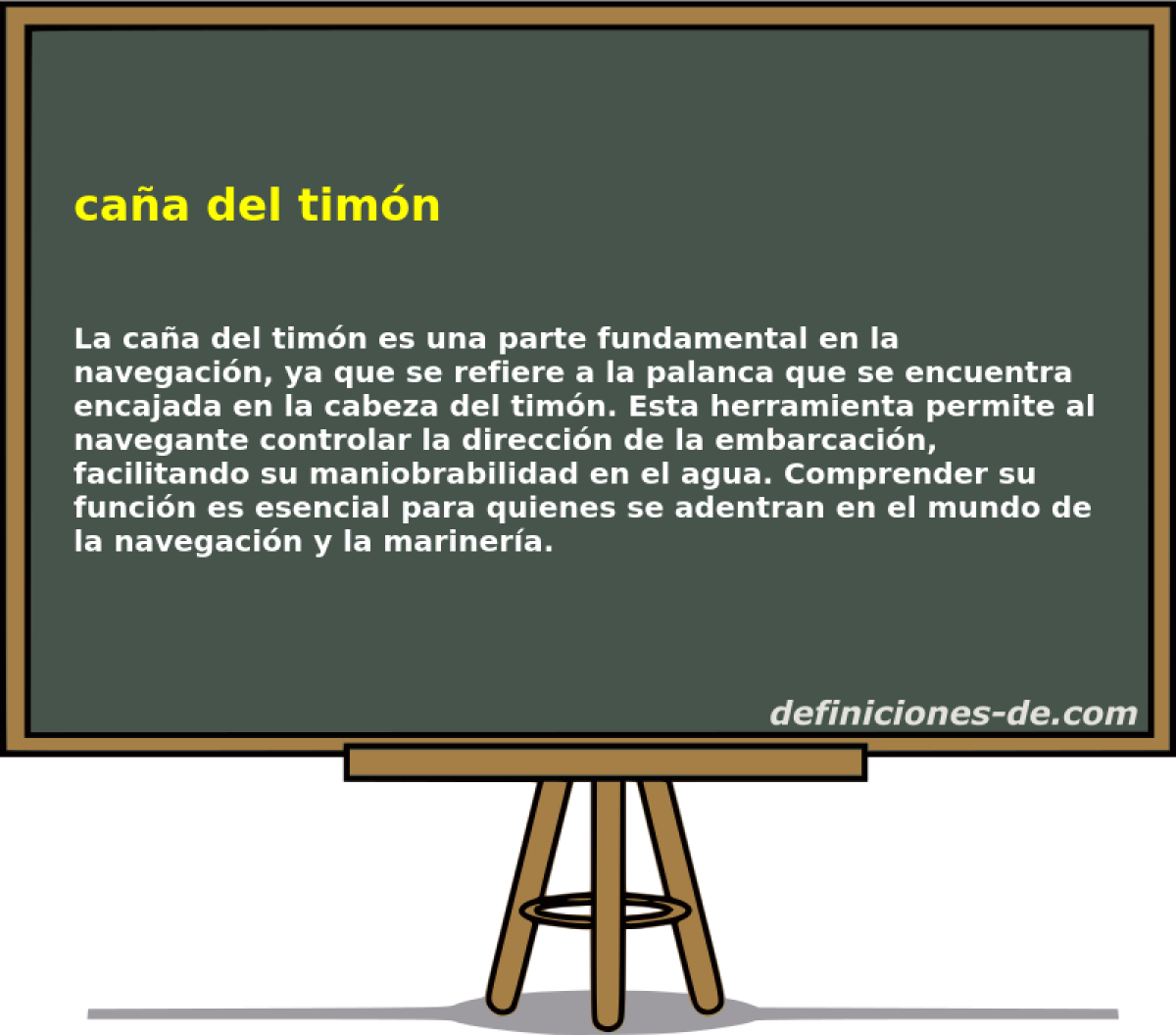 Significado de «caña del timón»