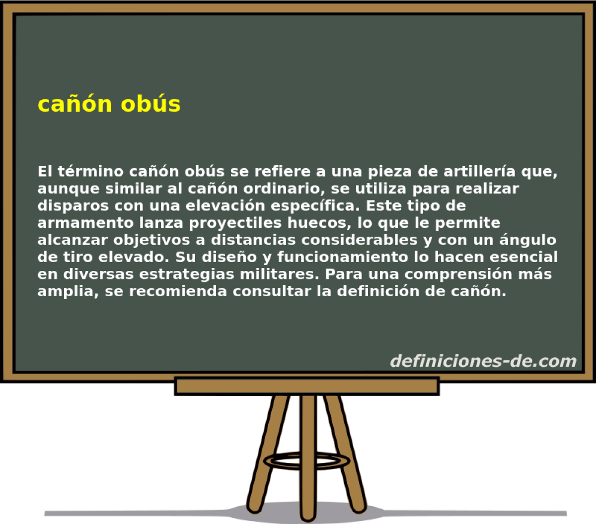 Significado de «cañón obús»