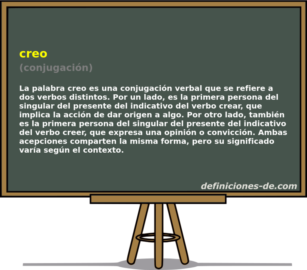 Significado de «creo (conjugación)»