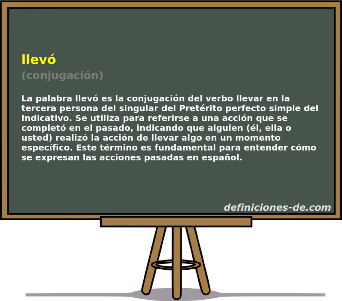 Significado de «llevó (conjugación)»