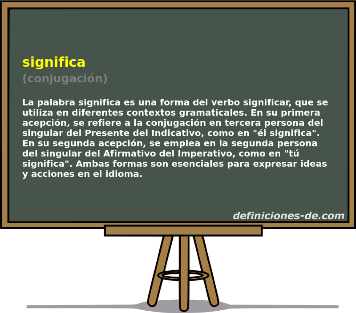 Significado de «significa (conjugación)»