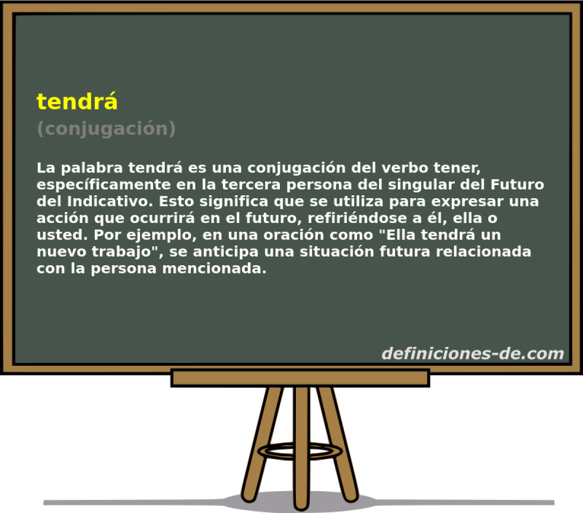 Significado de «tendrá (conjugación)»