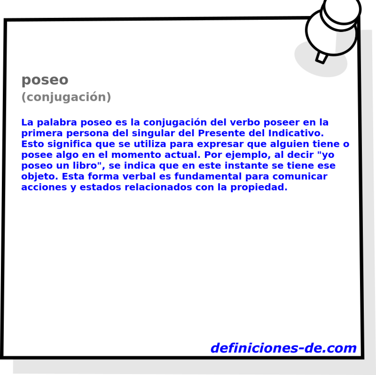 Significado de «poseo (conjugación)»
