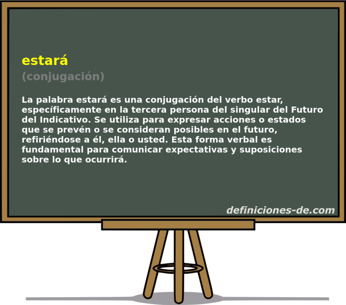 Significado de «estará (conjugación)»