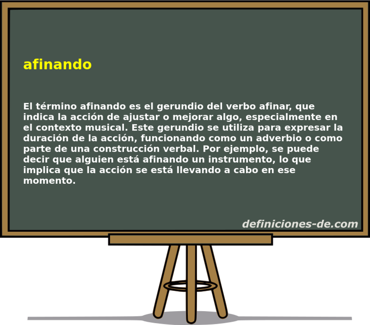 Significado de «afinando»