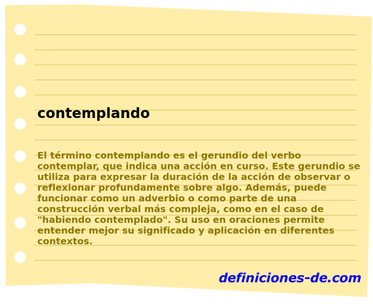 Contemplando Significado