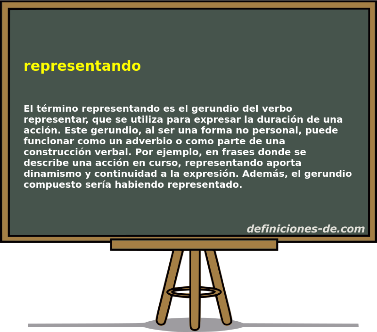 Significado de «representando»