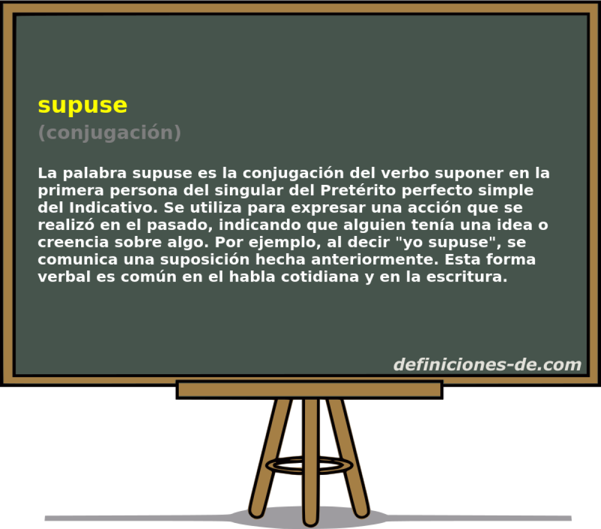 Significado de «supuse (conjugación)»