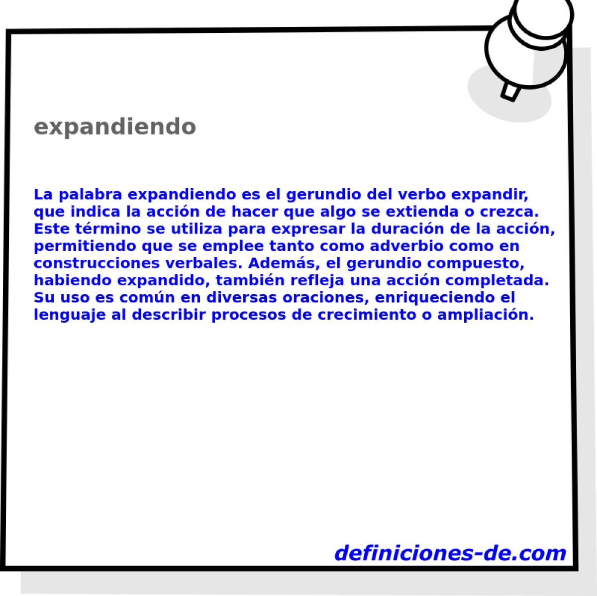 Significado de «expandiendo»