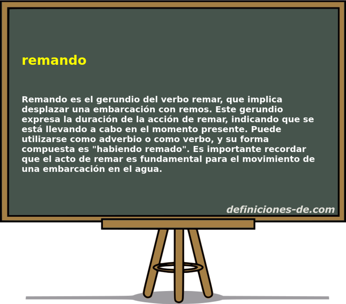 Significado de «remando»