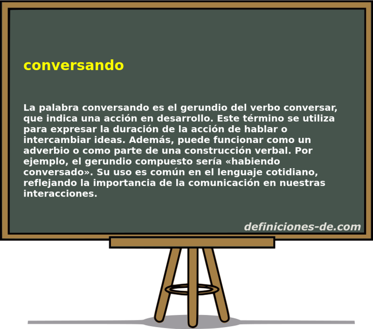 Significado de «conversando»