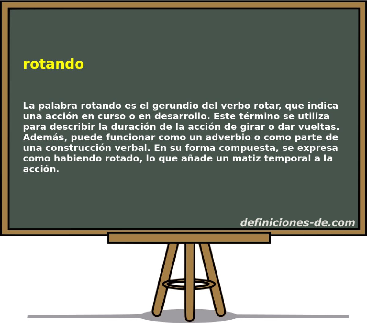 Significado de «rotando»