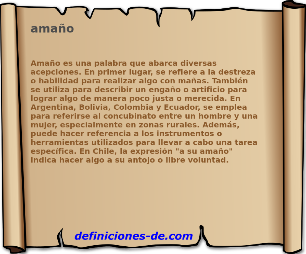 Significado de «amaño»