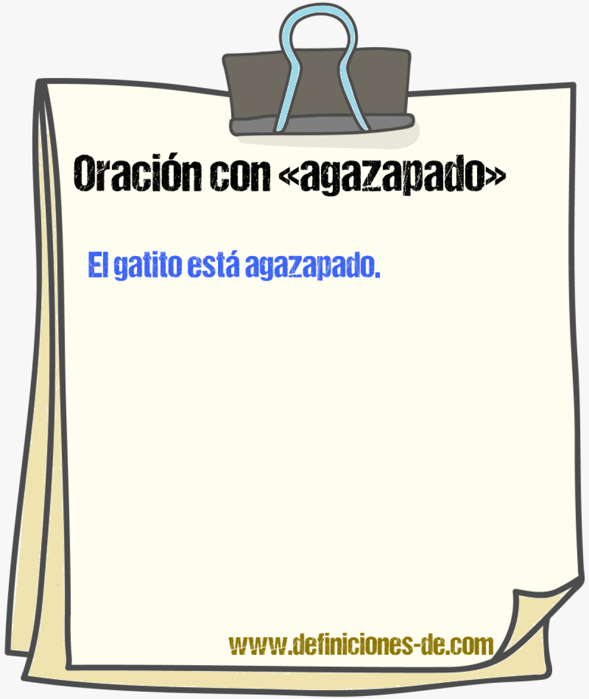 8 oraciones con «agazapado»