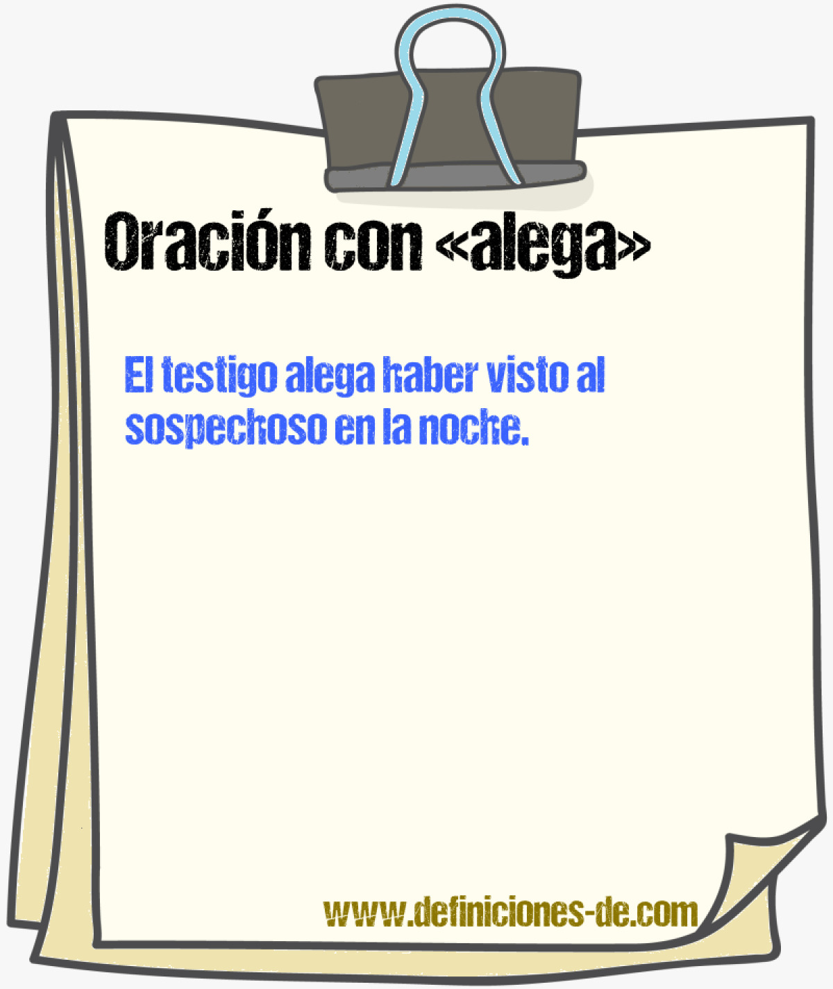 7 oraciones con «alega»