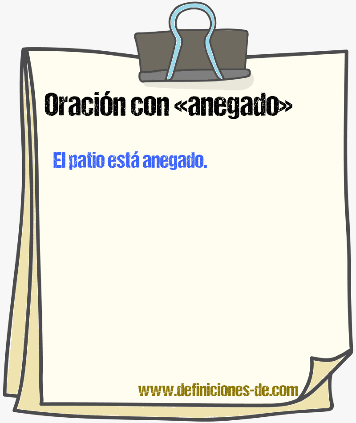Oraciones con «anegado»