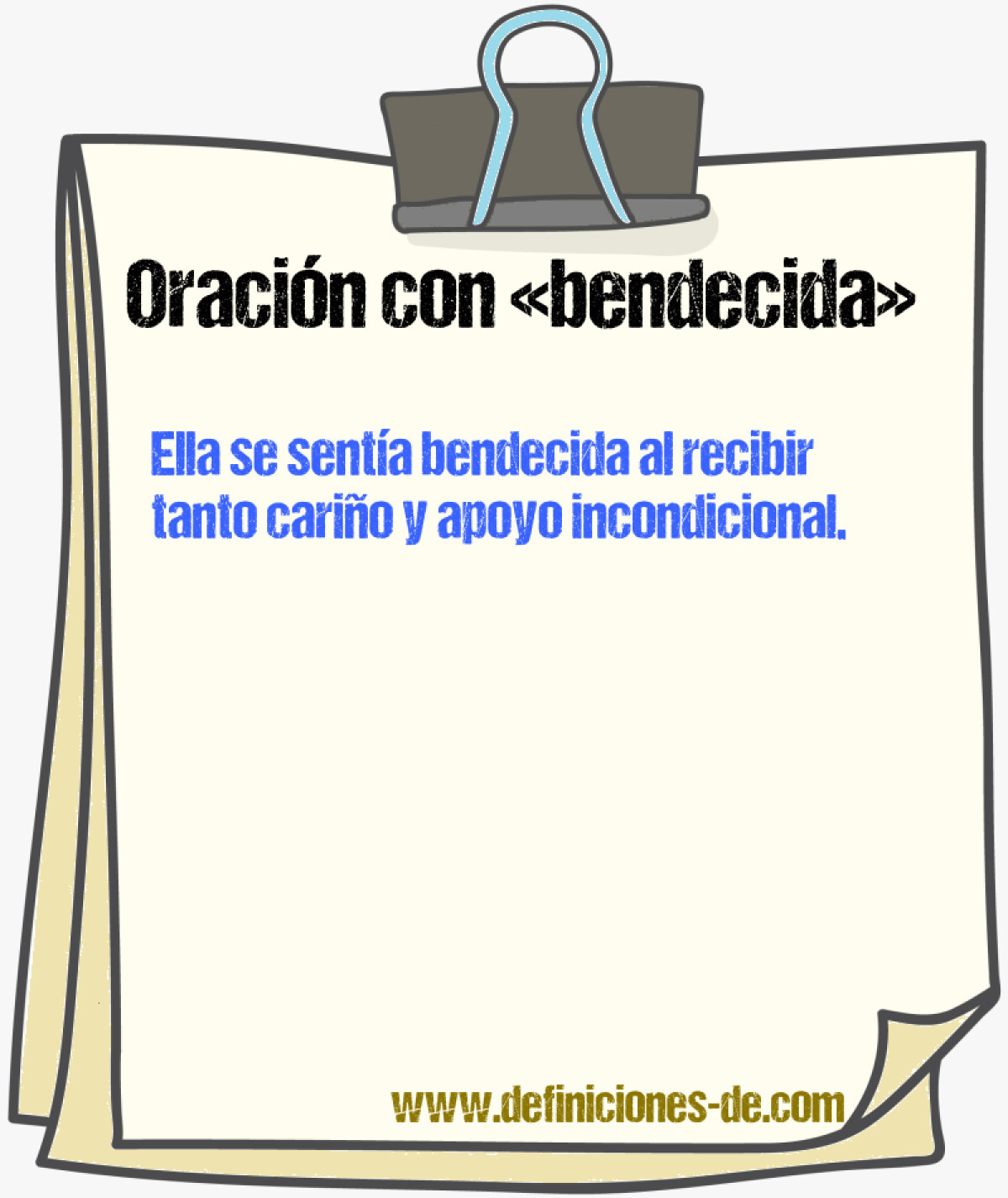 8 oraciones con «bendecida»