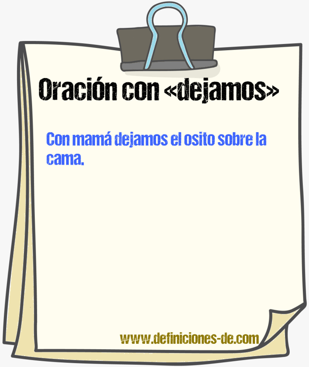 60 oraciones con «dejamos»