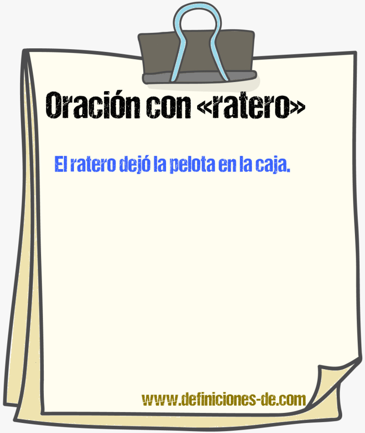 Oraciones Con ratero 