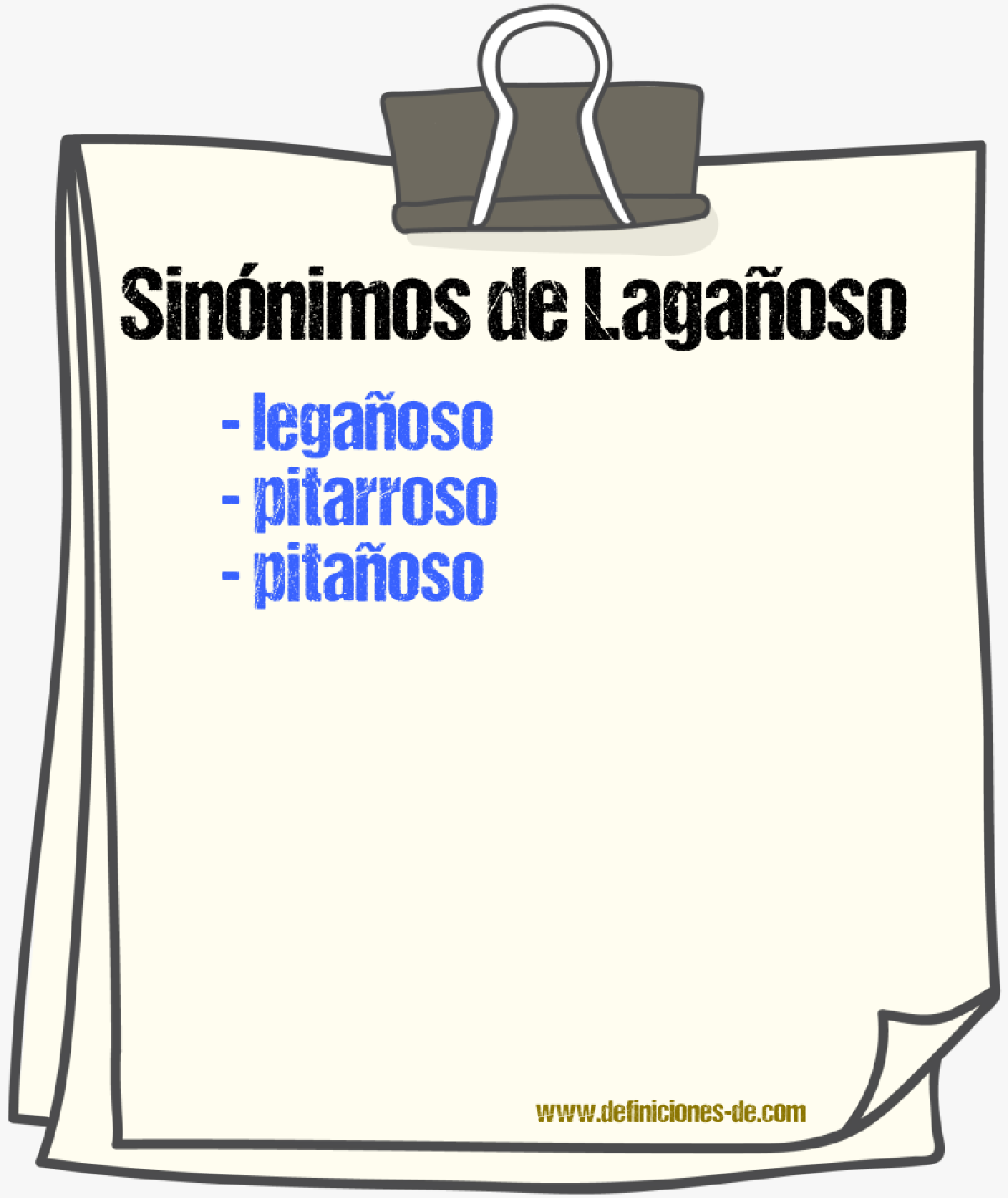 Sinónimos de «lagañoso»