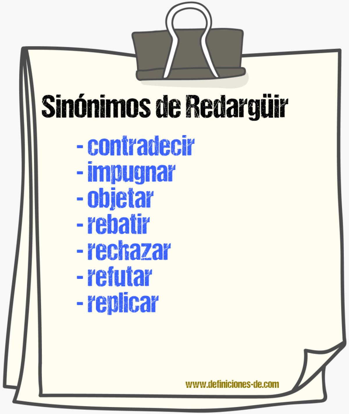 Sinónimos de «redargüir»