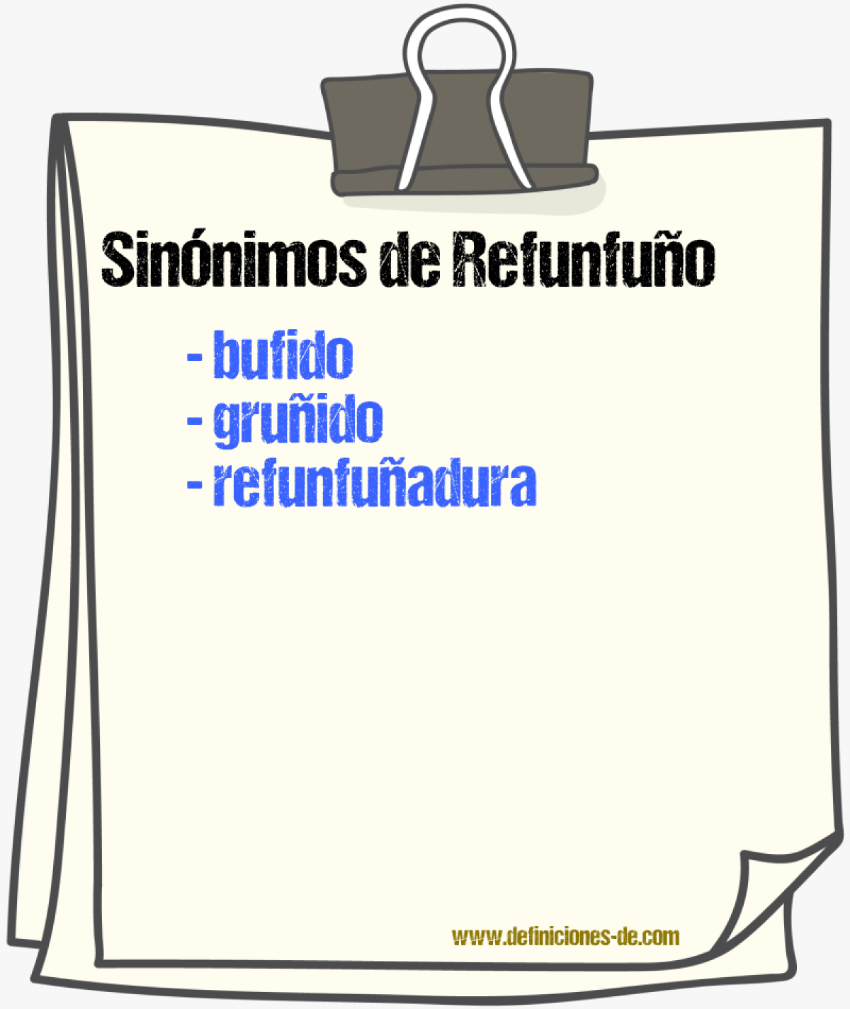 Sinónimos de «refunfuño»